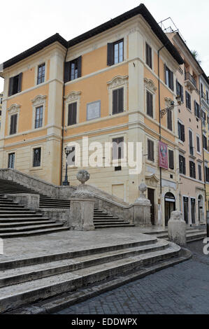 Keats-Shelley Museum with the Spanish Steps and Trinità dei Monti ...