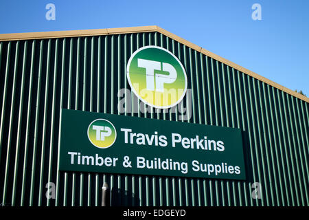 Logo and sign for Travis Perkins, the builder's merchants and ...
