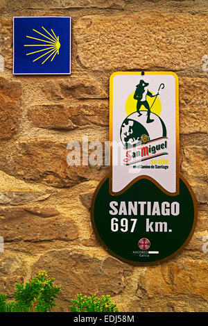 The Shell symbol of the El Camino De Santiago De Compostela Stock Photo ...