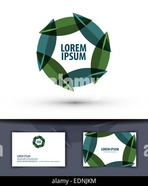 Bio,Organic and Natural circle logo Stock Photo - Alamy