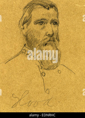 Confederate General John Bell Hood, 1862-1865, drawing, 1862-1865, by ...