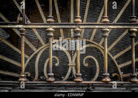 Decorations end 800 of an old Italian industrial railing Stock Photo ...