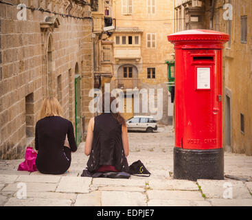 RED POST BOX,VALLETTA,MALTA Stock Photo - Alamy