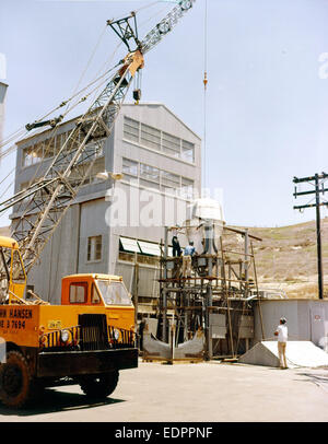 An image showing the Atlas missile being tested, a key component of the ...