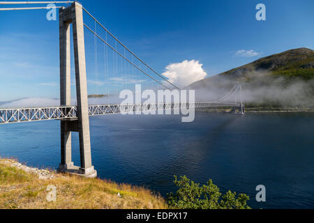 Kvalsund Bridge in Finnmark - Norway Stock Photo - Alamy