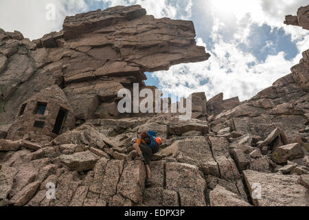Keyhole route on Long's Peak Stock Photo - Alamy