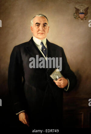 Warren G Harding president of the United States of America round stamp ...