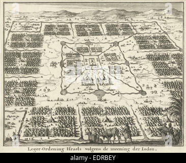 Tabernacle surrounded by camps of the twelve tribes of Israel, Jan ...
