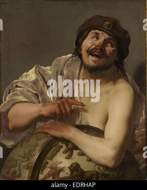 Democritus, by Hendrick ter Brugghen, 1628, Dutch painting, oil on ...