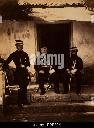 Brigadier General Lockyer & two of his staff Stock Photo - Alamy