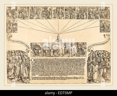 Wolf Traut (German, c. 1486-1520), Christ on the Cross with Mary and ...