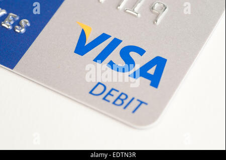 Close up detail of a Visa Debit logo Stock Photo - Alamy
