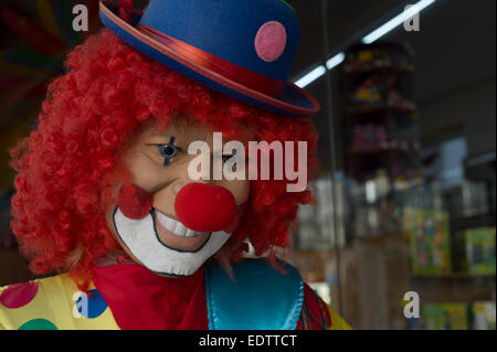 clown mannequin outside a shop Stock Photo - Alamy