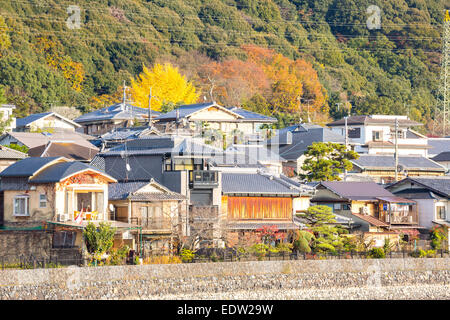 Uji, town in Kyoto prefecture, Japan. View with river Uji Stock Photo ...