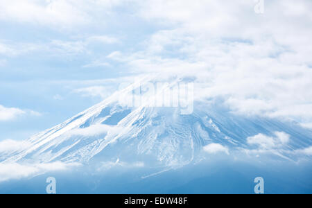 Mountain Fuji fujisan from Kawaguchigo lake with field in foreground at ...