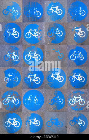 Collage of traffic road signs on white background Stock Photo - Alamy