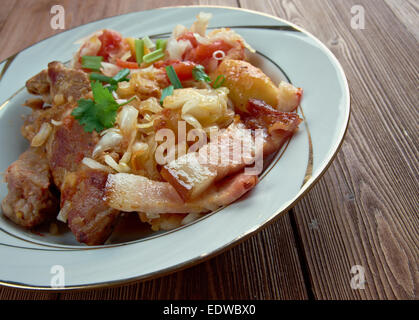 Istrian stew a stew, made sauerkraut or sour turnip, potatoes, bacon ...