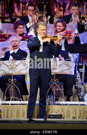 Dutch violinist and composer Andre Rieu performs with his orchestra at ...