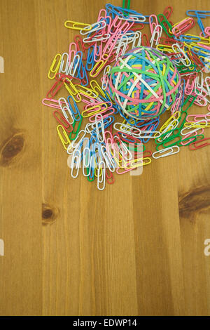 Paper Clips and Rubber Band Stock Photo - Alamy