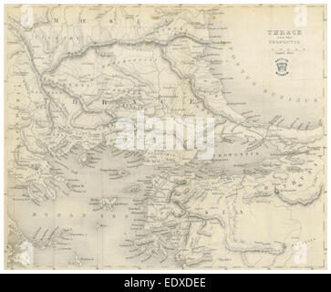 An illustration of the map of ancient Thrace Stock Photo - Alamy