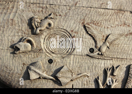 Sculpture on the promenade at Cleveleys, Lancashire Stock Photo - Alamy
