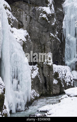 Winter in Gorge Partnachklamm in Garmisch-Partenkirchen, Bavaria ...