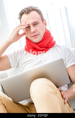 Man catching cold Stock Photo - Alamy