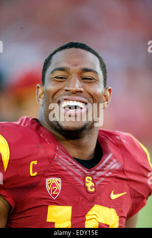 October 4, 2014: USC Trojans linebacker Hayes Pullard (10) during the ...