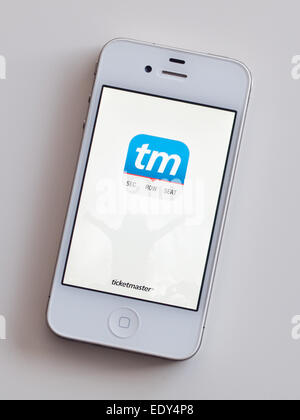 Ticketmaster app logo on a smartphone screen Stock Photo - Alamy