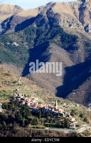View from The witches village of Triora, Imperia, Liguria, Italy Stock ...