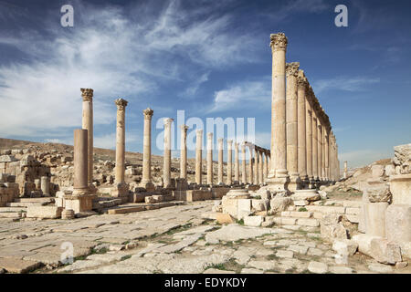 Cardo (main street) of the Roman Decapolis city, 1st century AD, Jerash ...