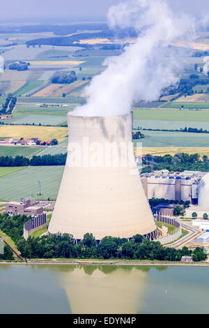 Isar II Nuclear Power Plant, Niederaichbach near Landshut, Lower Bavaria, Germany Stock Photo ...