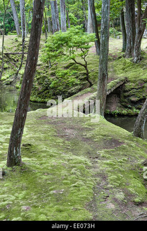 Zen garden of Saiho ji Moss Temple Kokedera Kyoto Japan Stock Photo - Alamy