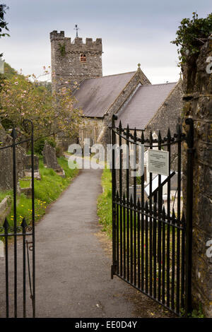 St Rhidian and St Illtyd church at Llanrhidian on the Gower peninsular ...