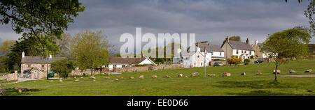 UK, Wales, Swansea, Gower, Reynoldston village at edge of Cefn Bryn ...