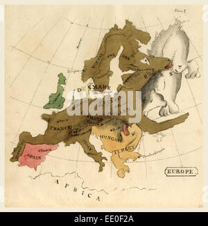Map of Europe, 19th century engraving Stock Photo - Alamy