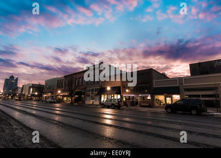 Downtown Baker City, Oregon, at sunset Stock Photo - Alamy