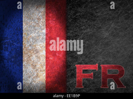 Old rusty metal sign with a flag Stock Photo - Alamy