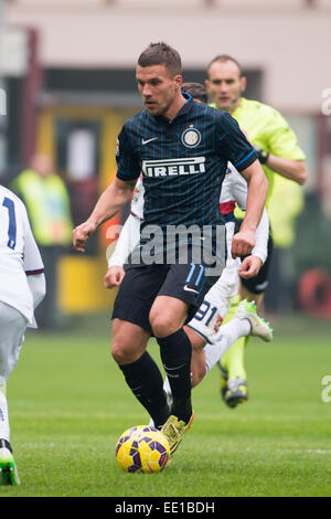 Milan, Italy. 11th Jan, 2015. Lukas Podolski (Inter) Football/Soccer ...