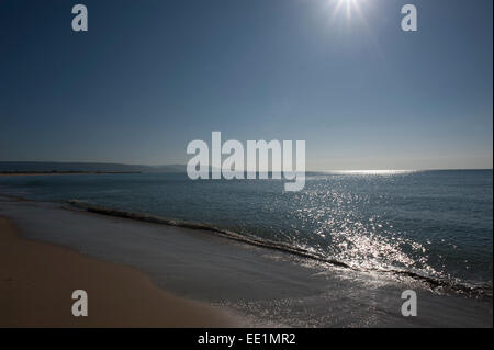 View of sea and beach at Brena y Marisma, Barbate, Andalucia, Spain ...