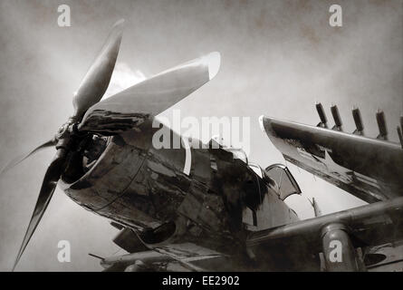 World War II era Navy airplane front view Stock Photo - Alamy