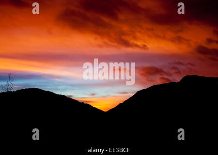 The sky become a red show Stock Photo - Alamy