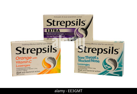 Strepsils lozenges for sore throats Stock Photo - Alamy