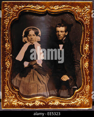 Couple Portrait, Daguerreotype, Circa 1850's Stock Photo - Alamy