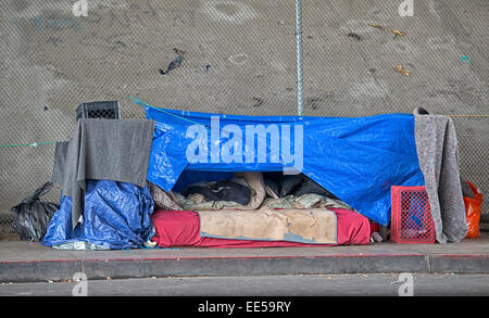 Homeless Encampment Under Freeway overpass Stock Photo - Alamy