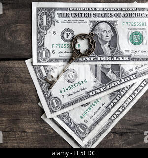 Background of old American money banknotes and coins currency of ...