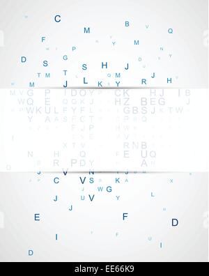 Digital background. White sparse alphabet letters background. Small ...