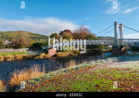 Peebles, Suspension Bridge over River Tweed Scottish bridges rivers UK ...