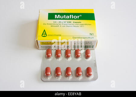 Mutaflor E Coli Nissle Probiotic tablets, digital image only Stock ...