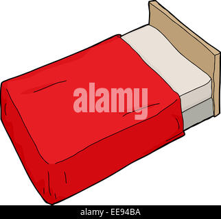 Single hand drawn cartoon bed outline with feet underneath Stock Photo ...